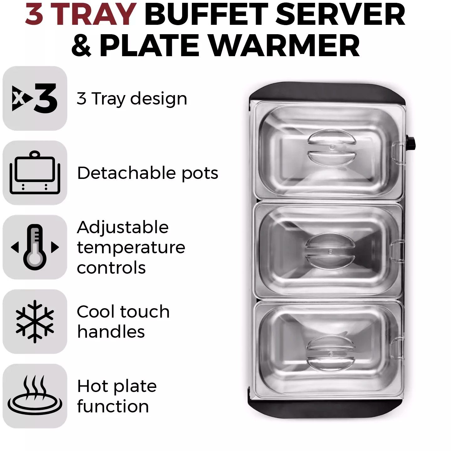 Tower 3 Tray Buffet Server | Aldiss of Norfolk