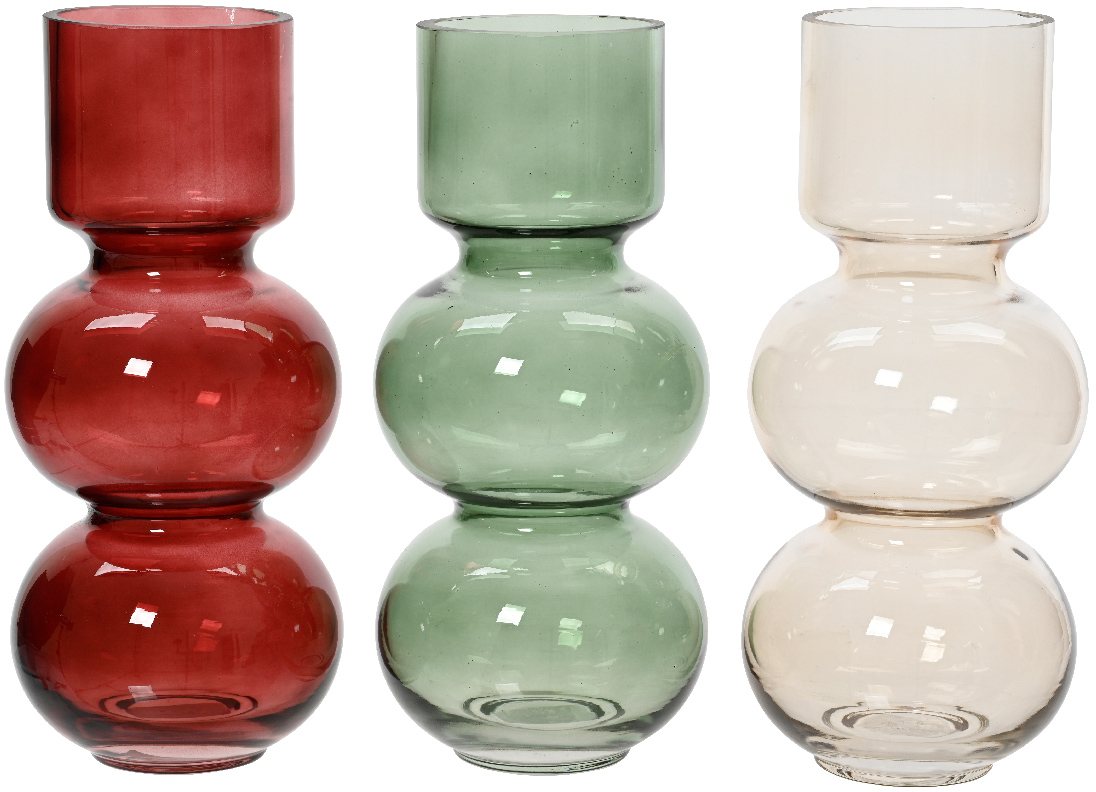 Kaemingk Vase glass transparent spray Assorted Colours - Aldiss