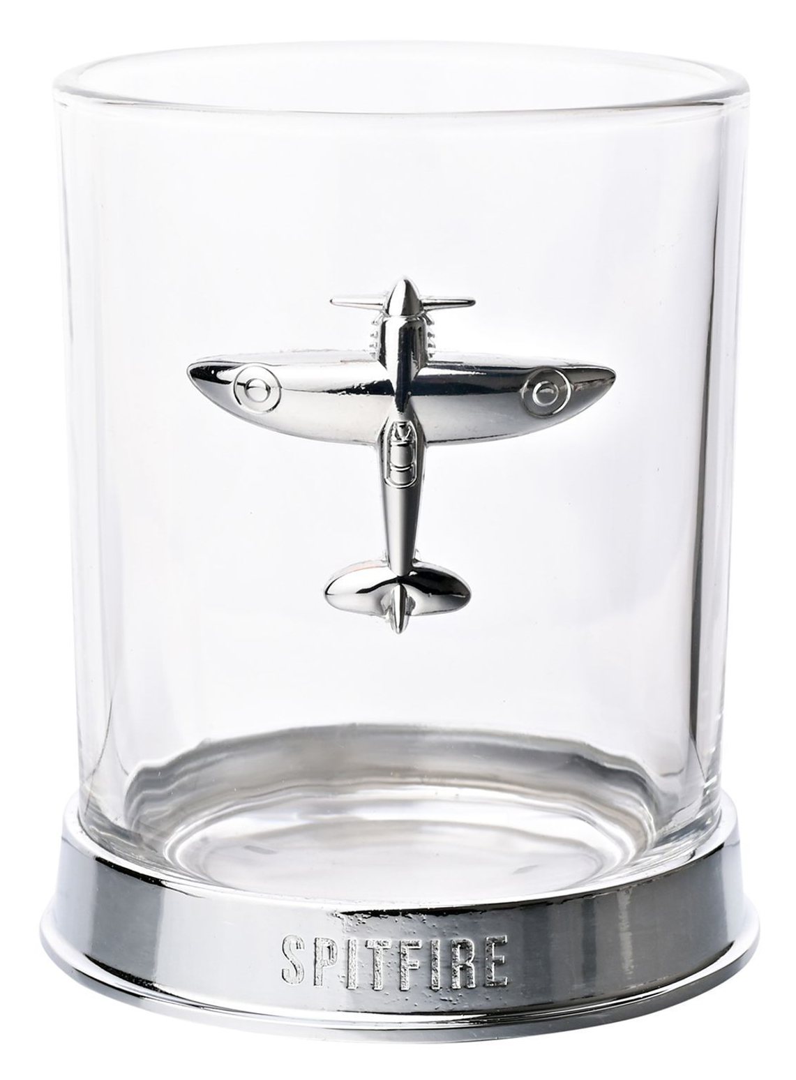 Widdop RAF Glass & Metal Whiskey Tumbler Spitfire | Aldiss