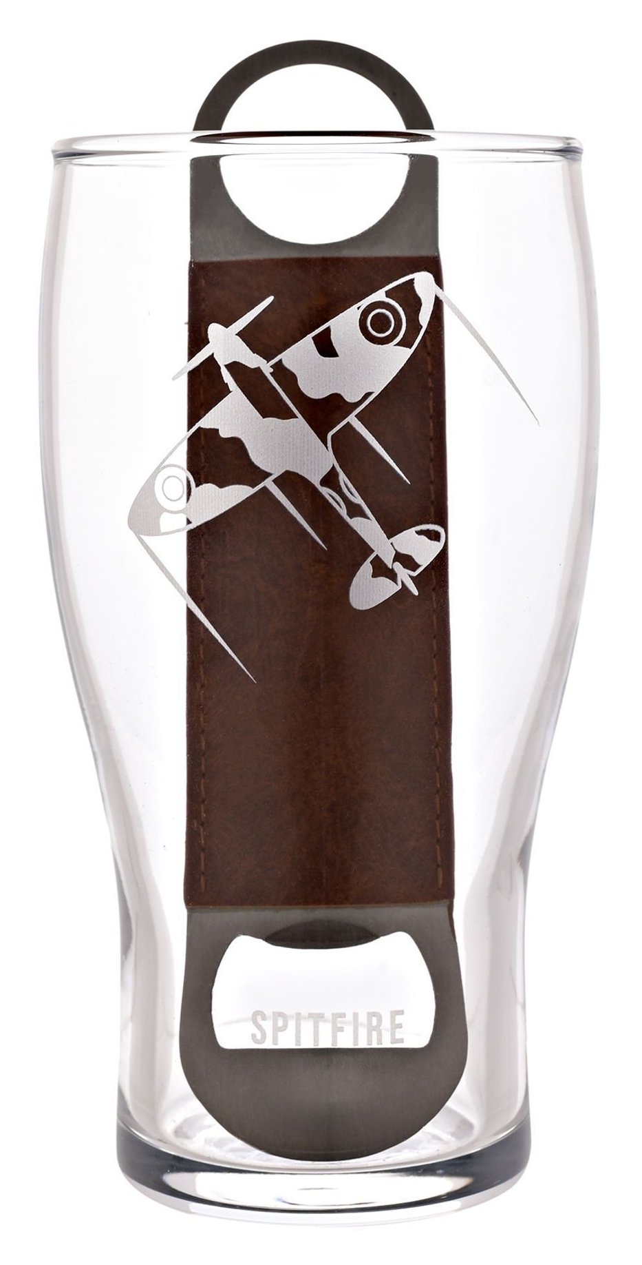 Widdop RAF Etch Pint Glass & Bottle Open Set Spitfire - Aldiss
