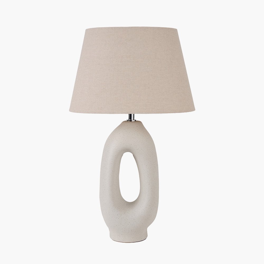 Pacific Laila Natural Organic Tall Ceramic Table Lamp - Aldiss