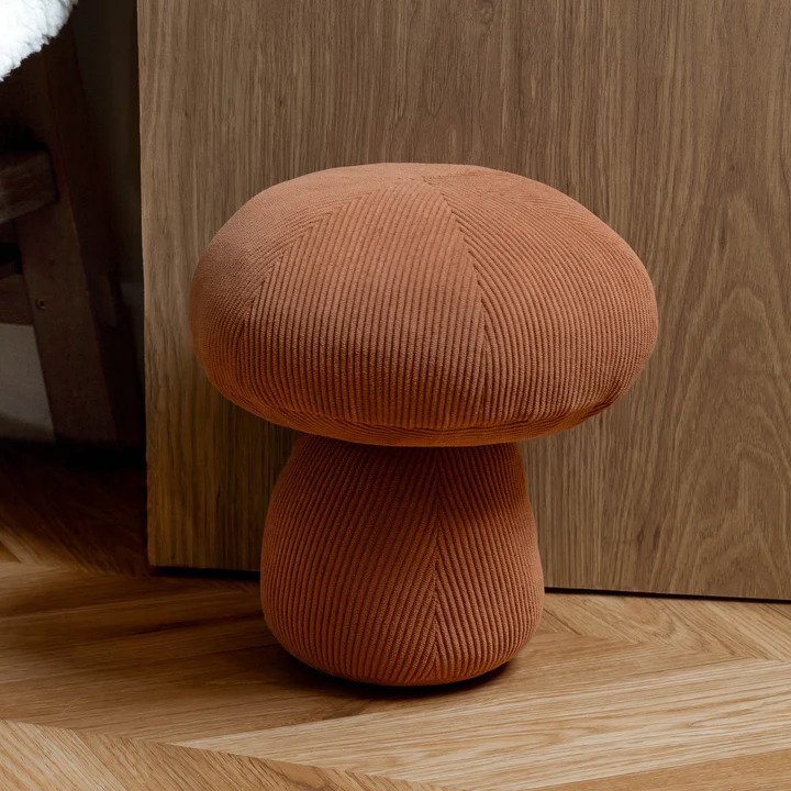 Cord Mushroom Door Stop Rust | Aldiss of Norfolk