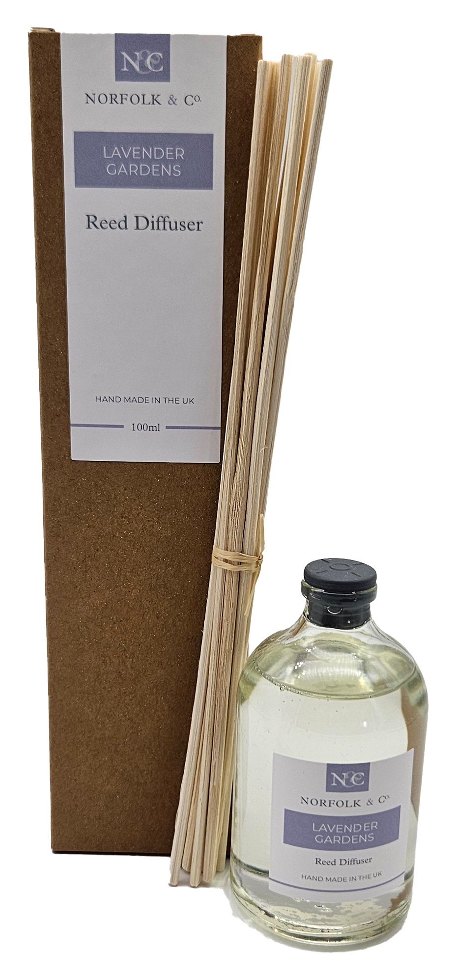 Norfolk & Co 100ml Reed Diffuser Lavender Gardens | Aldiss of Norfolk