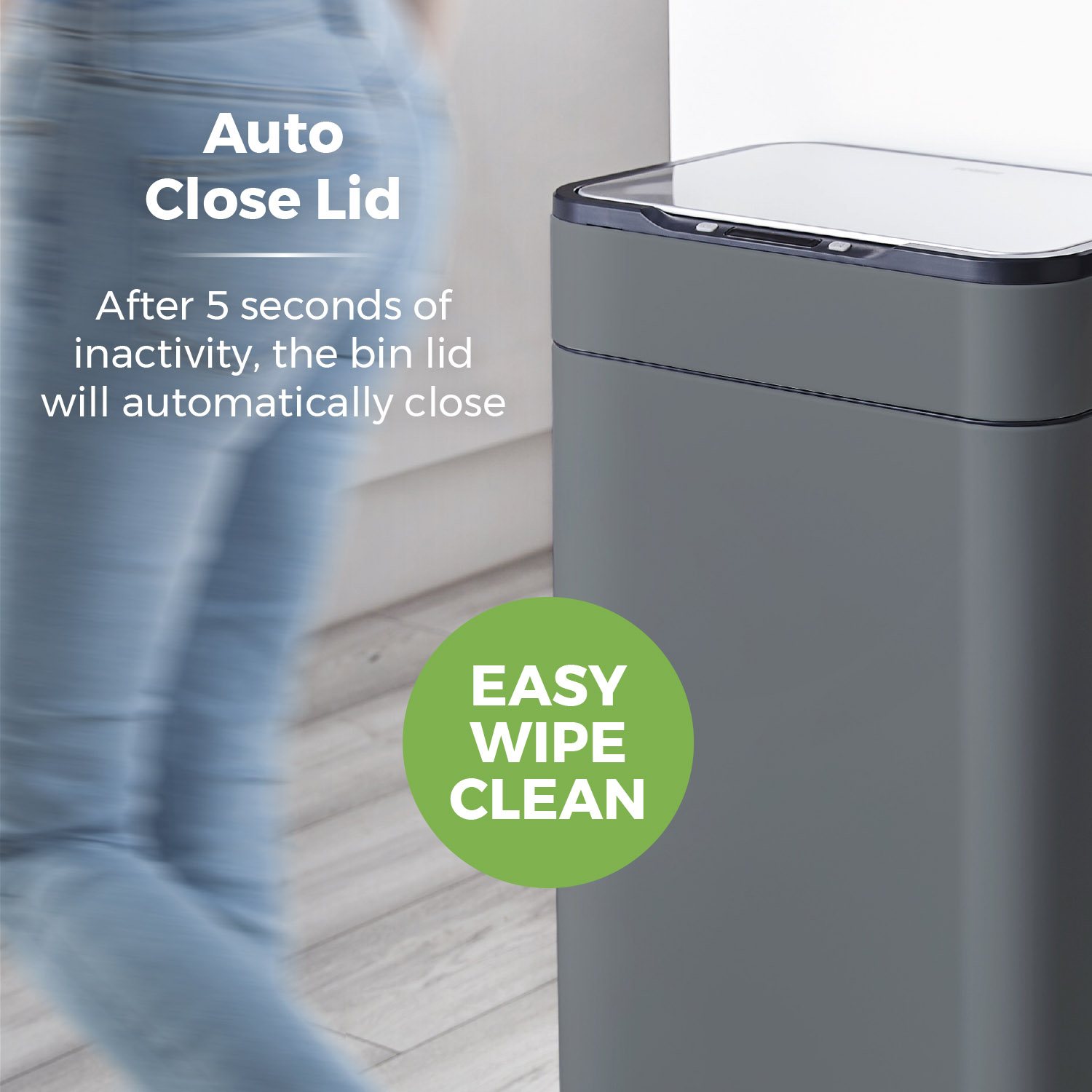 60L Ozone Sensor Grey Bin | Aldiss of Norfolk