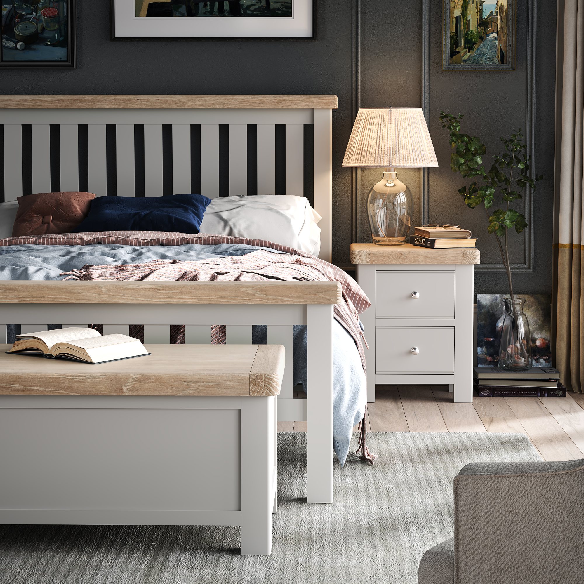 Thornham Slatted Bed Frame | Aldiss of Norfolk