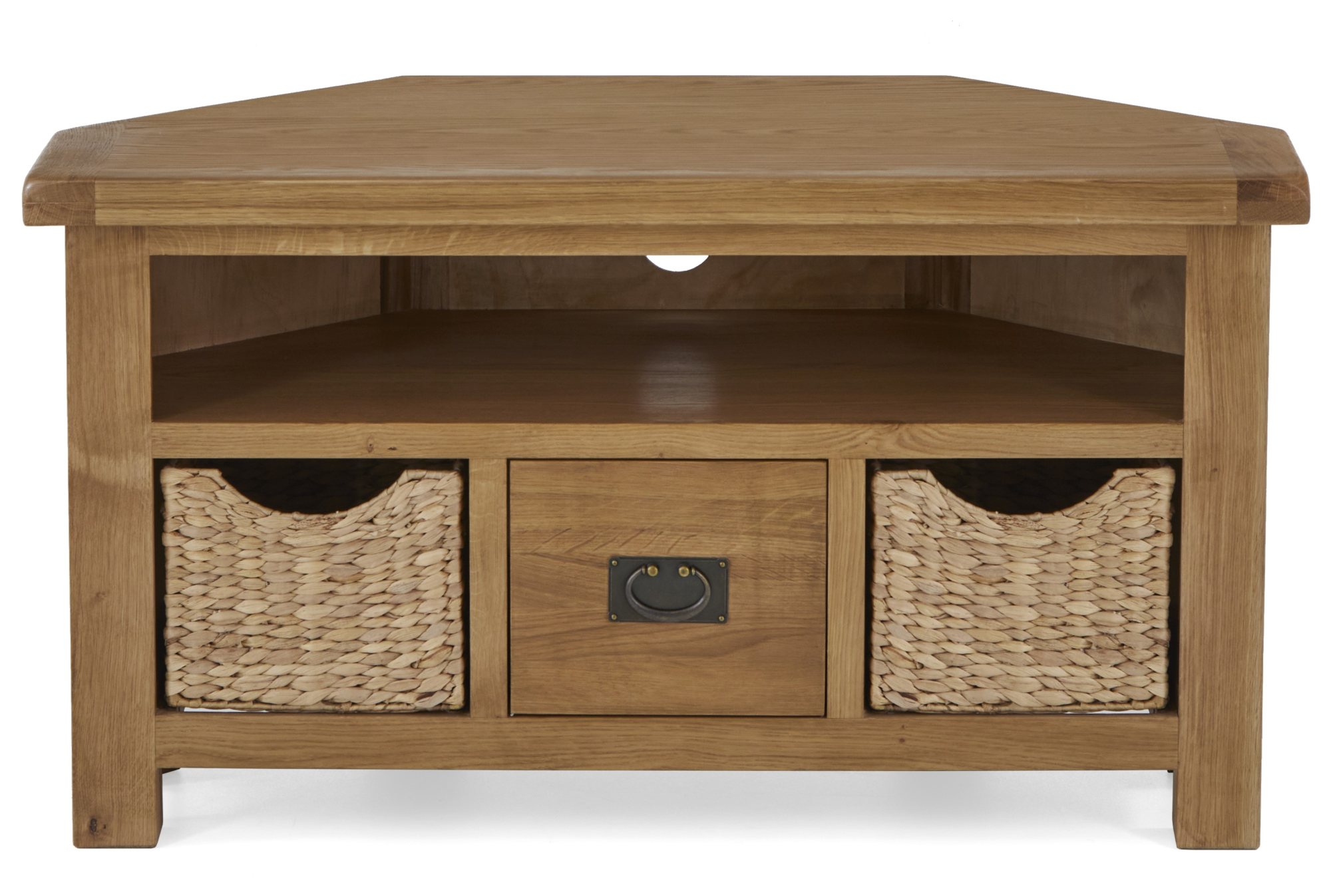 Chester Corner TV Unit with Baskets | Aldiss of Norfolk
