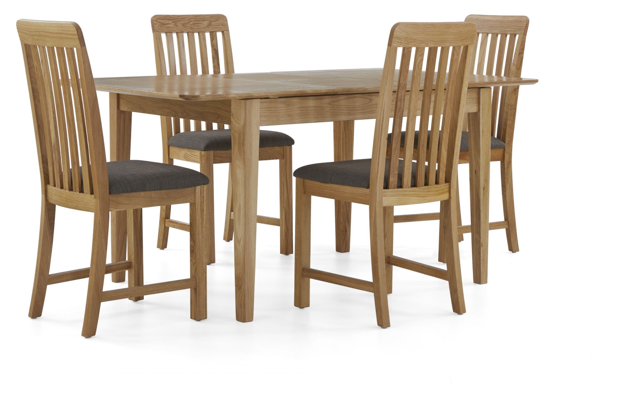 Sand Banks Small Extending Table & 4 Slatted Chairs | Aldiss