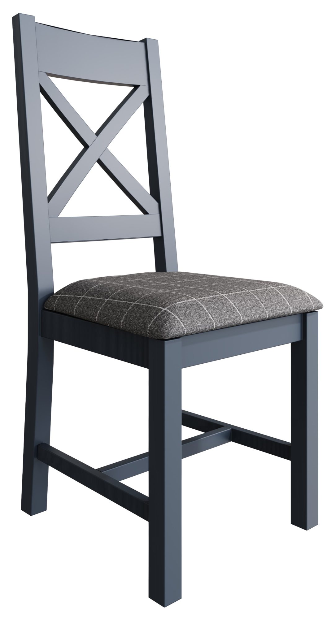 Heritage Editions Blue Cross Back Chair & Grey Seat | Aldiss