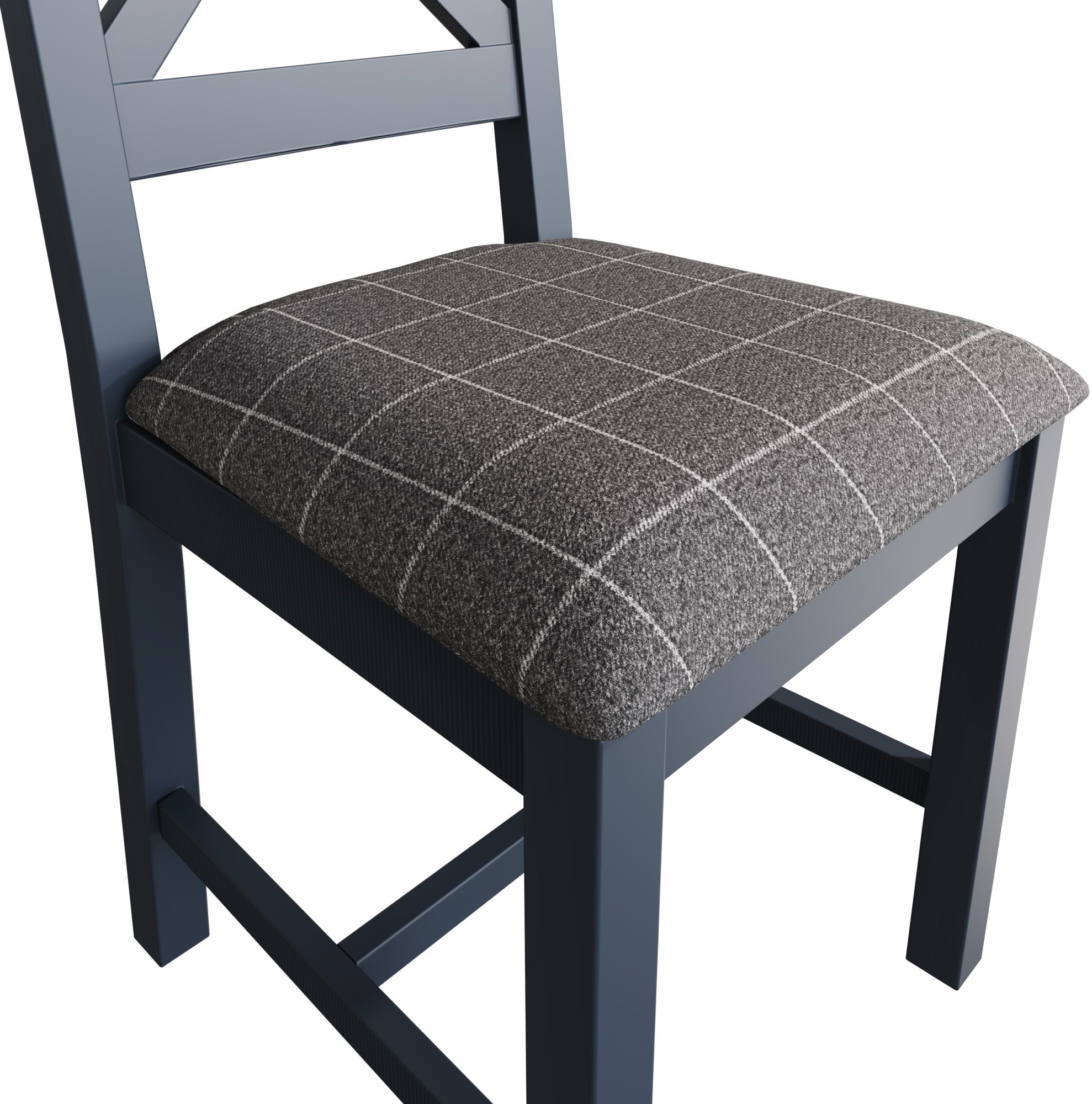 Heritage Editions Blue Cross Back Chair & Grey Seat | Aldiss