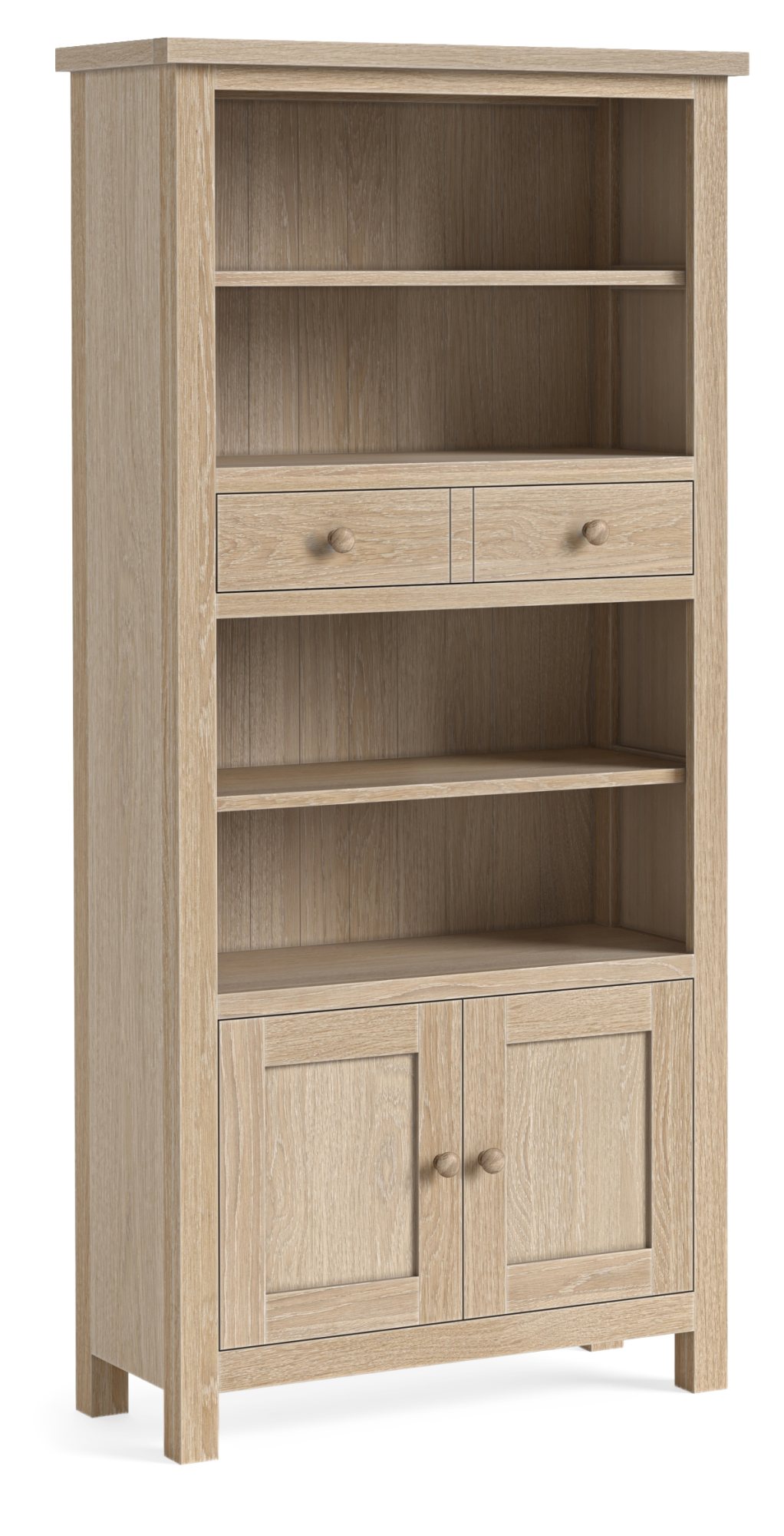 Cottage Collection Display Unit in in Oak - Elegant & Durable - Aldiss