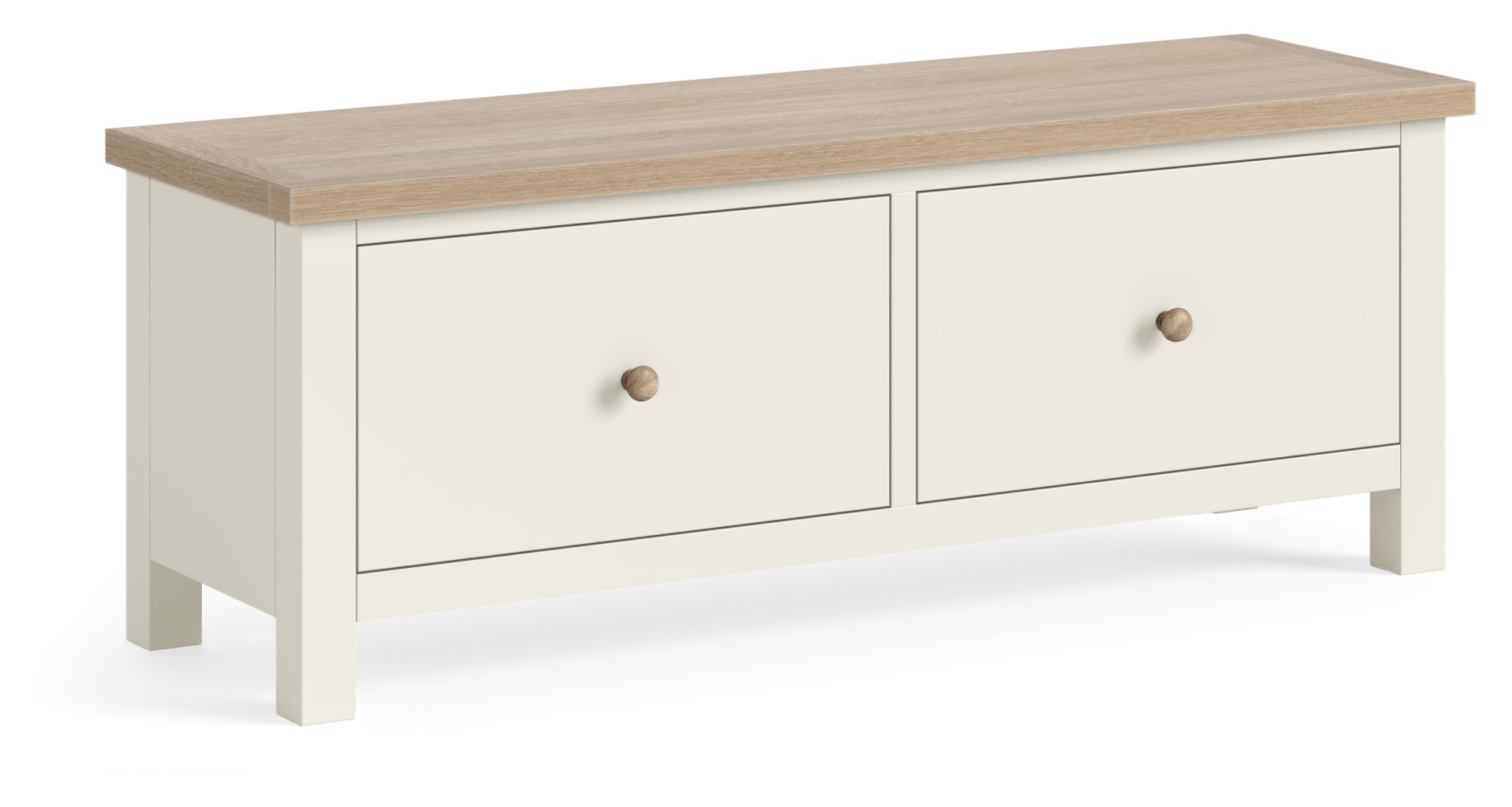 Cottage Collection Large 2 Drawer Bench - Coconut | Aldiss
