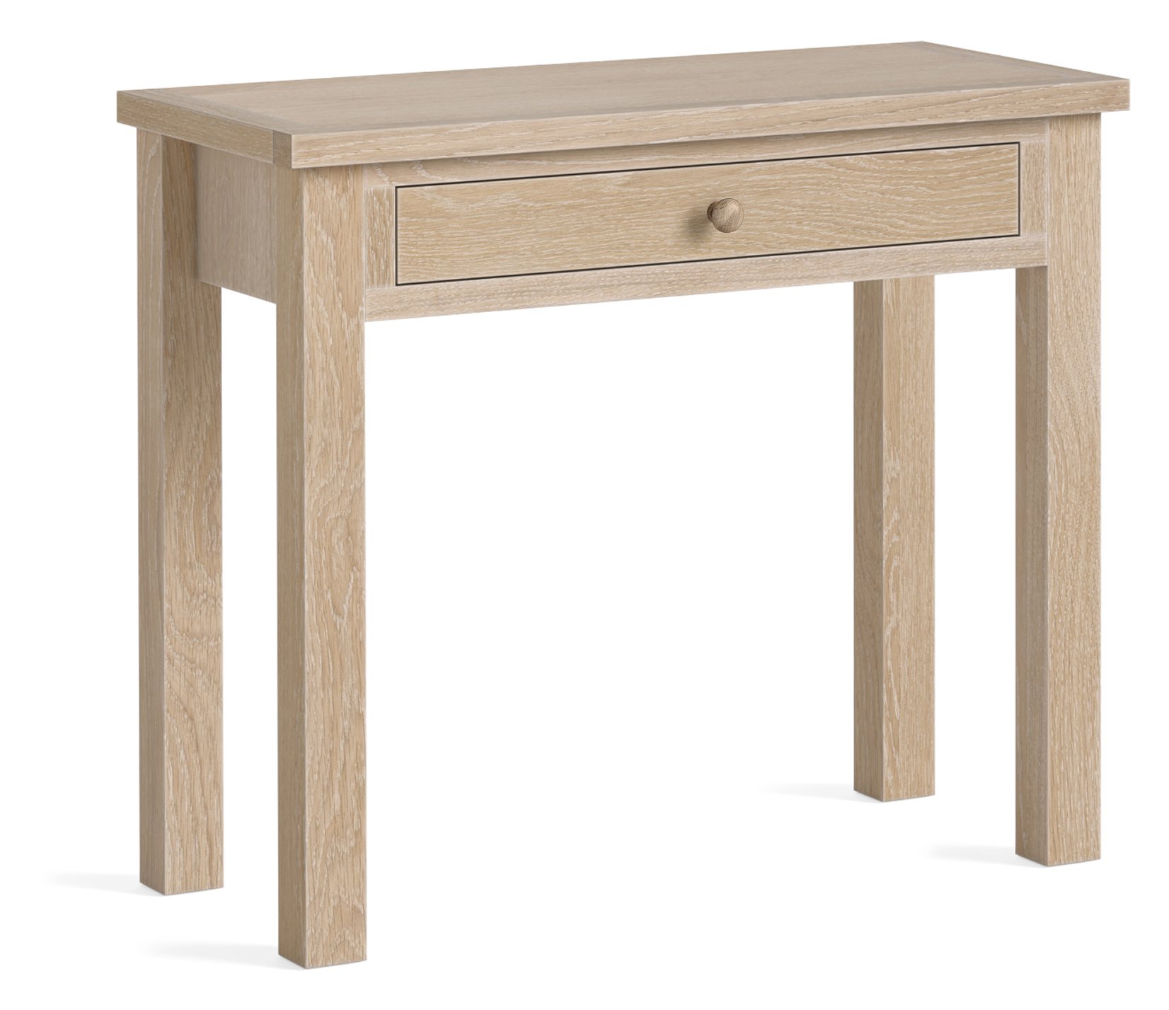Cottage Collection Single Drawer Desk - Oak | Aldiss