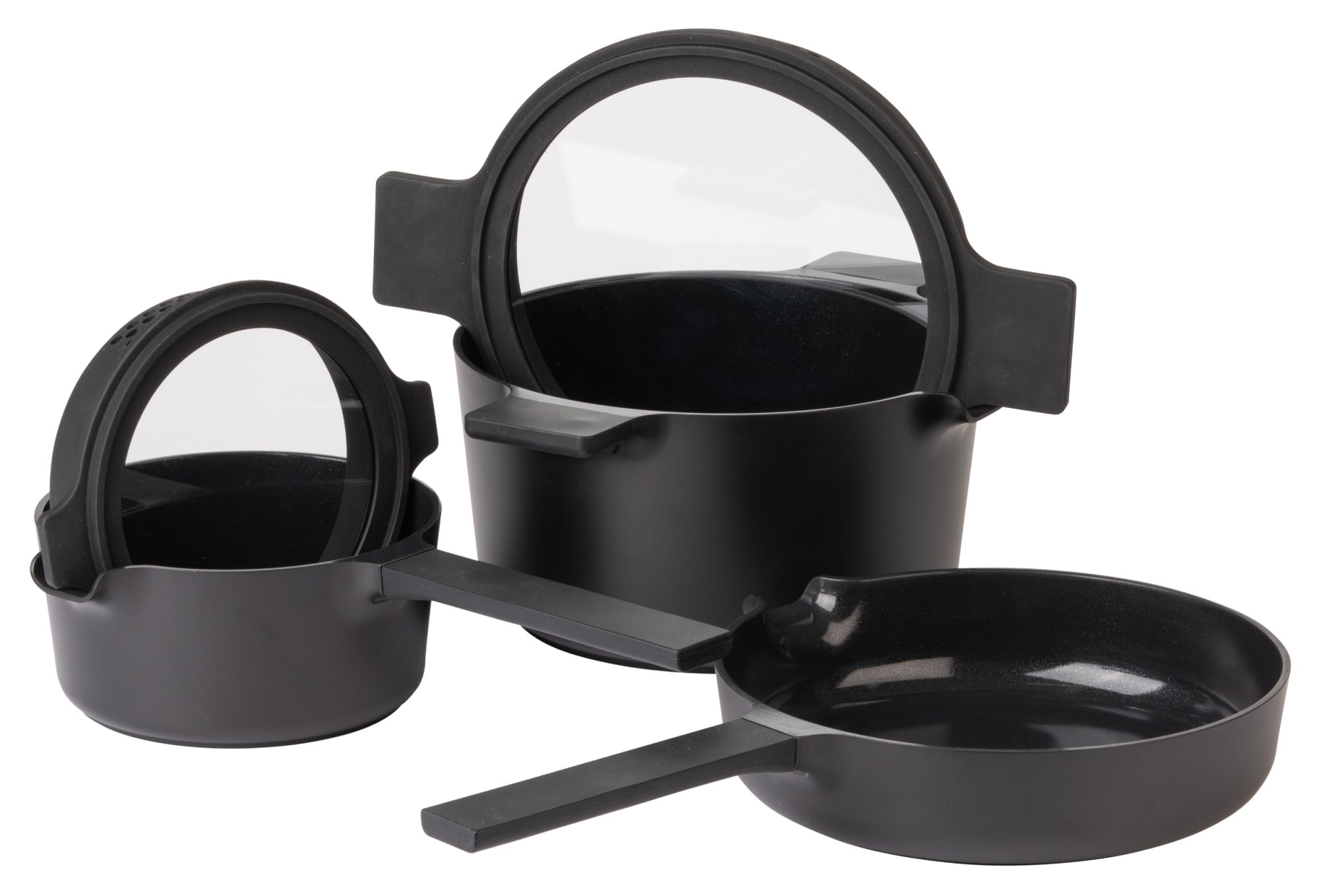 Luxe All-In-One Black Cookware Set | Aldiss of Norfolk