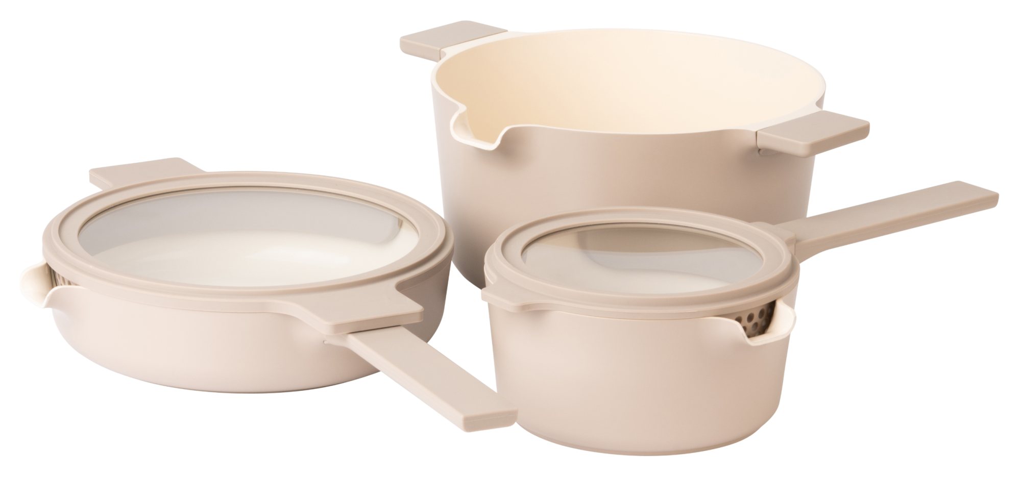 Luxe All-In-One Beige Cookware Set | Aldiss of Norfolk