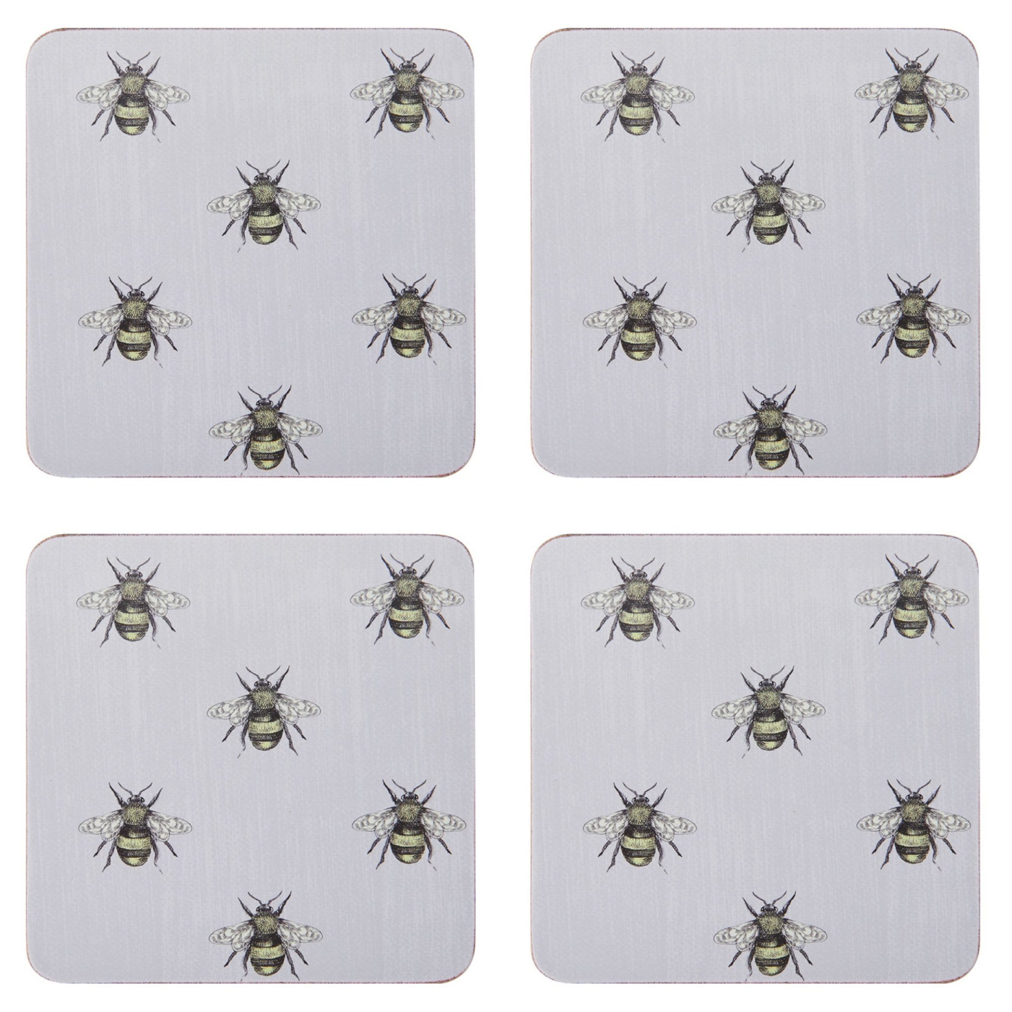 Creative Tops Bee Set of 4 Coasters | Aldiss of Norfolk