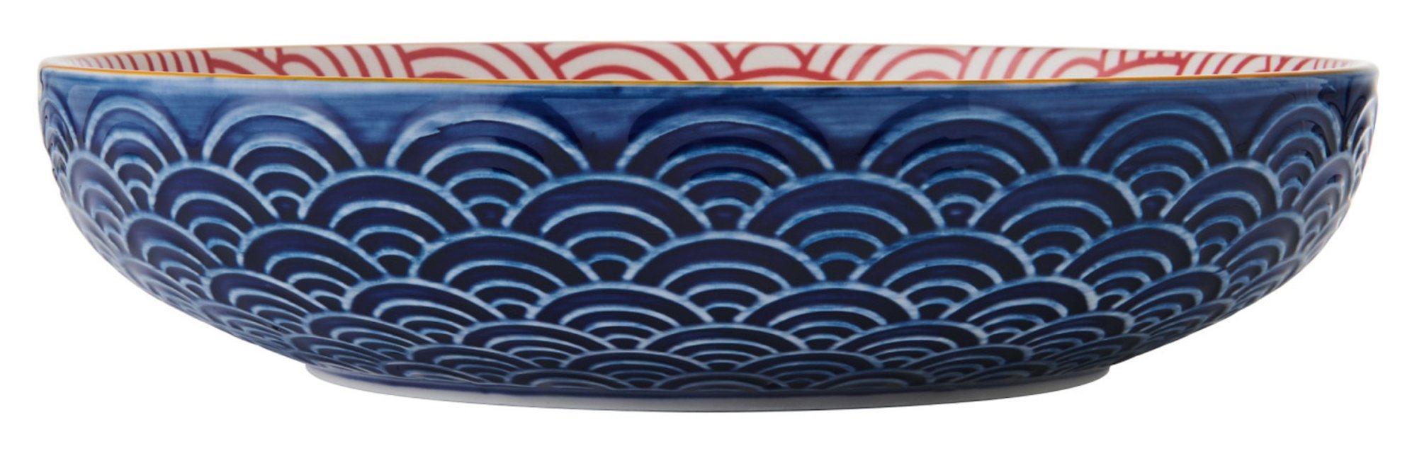Mikasa Blue Arched Pattern Pasta Bowl | Aldiss of Norfolk
