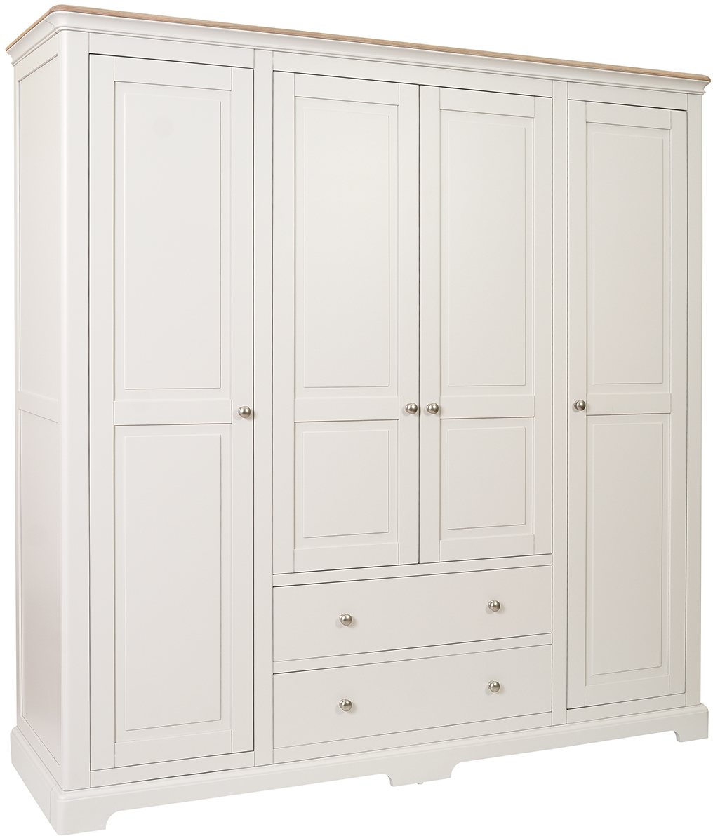 Broadway Quadrouple Wardrobe in Grey Mist | Aldiss Norfolk