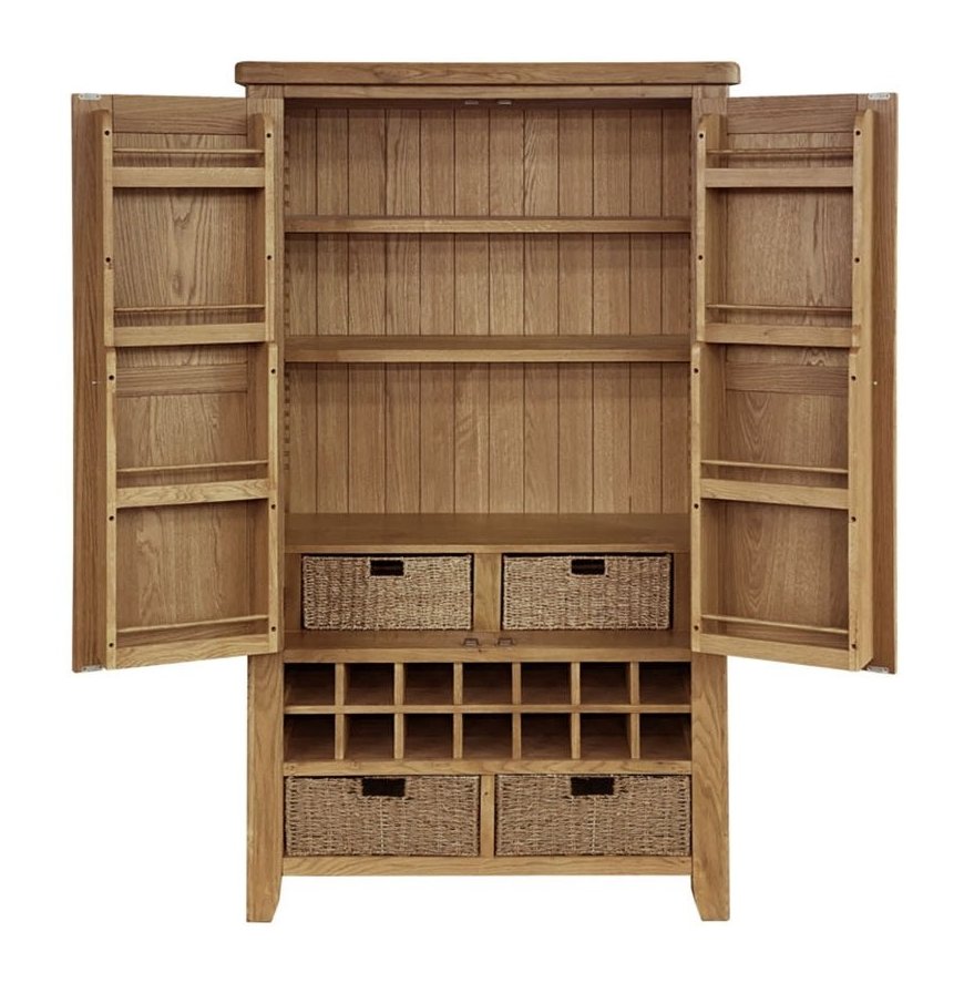 Manor Oak Large Larder Unit | Aldiss of Norfolk