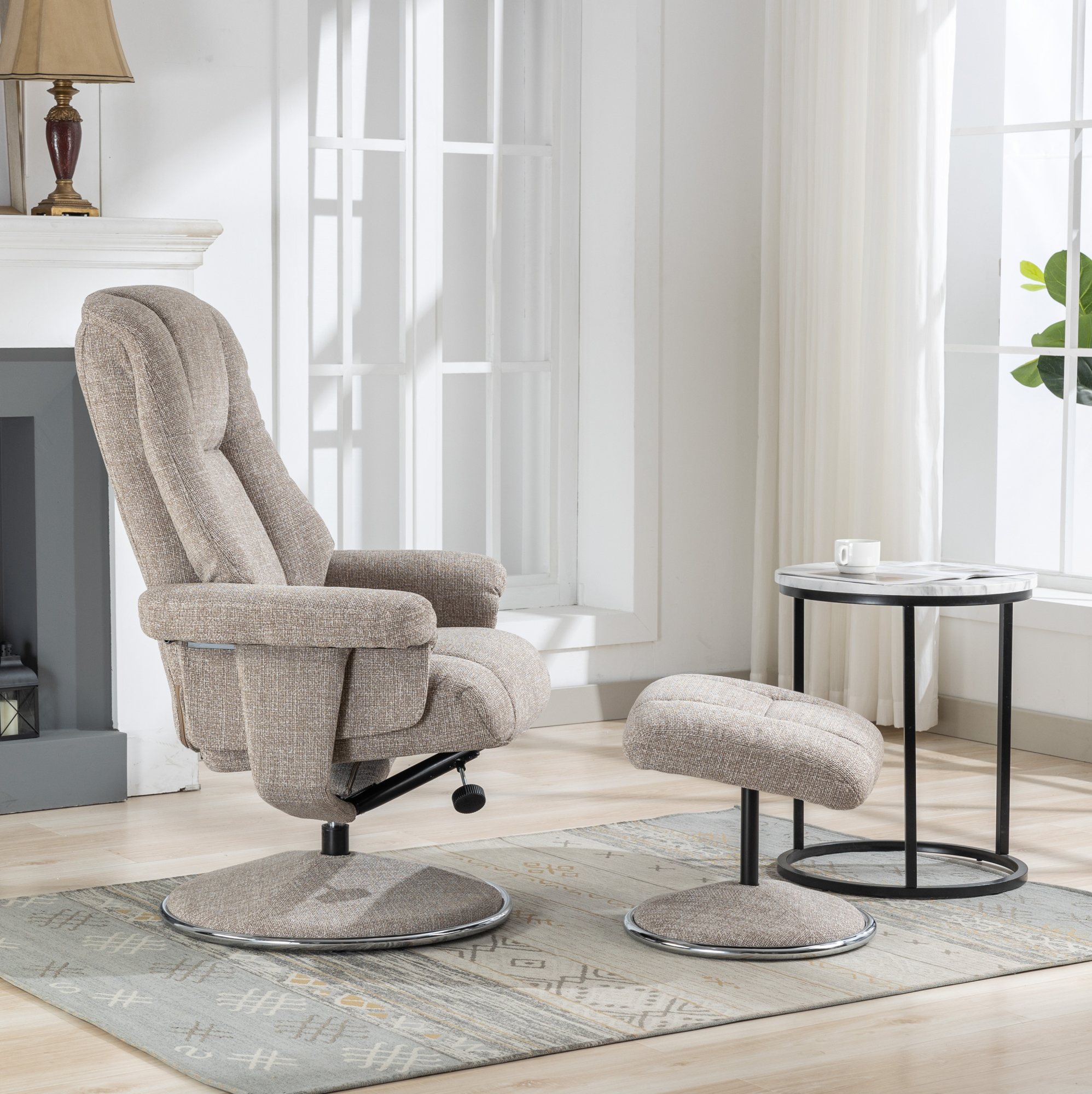 Denver Chair and Stool Set in Chacha Oat | Aldiss