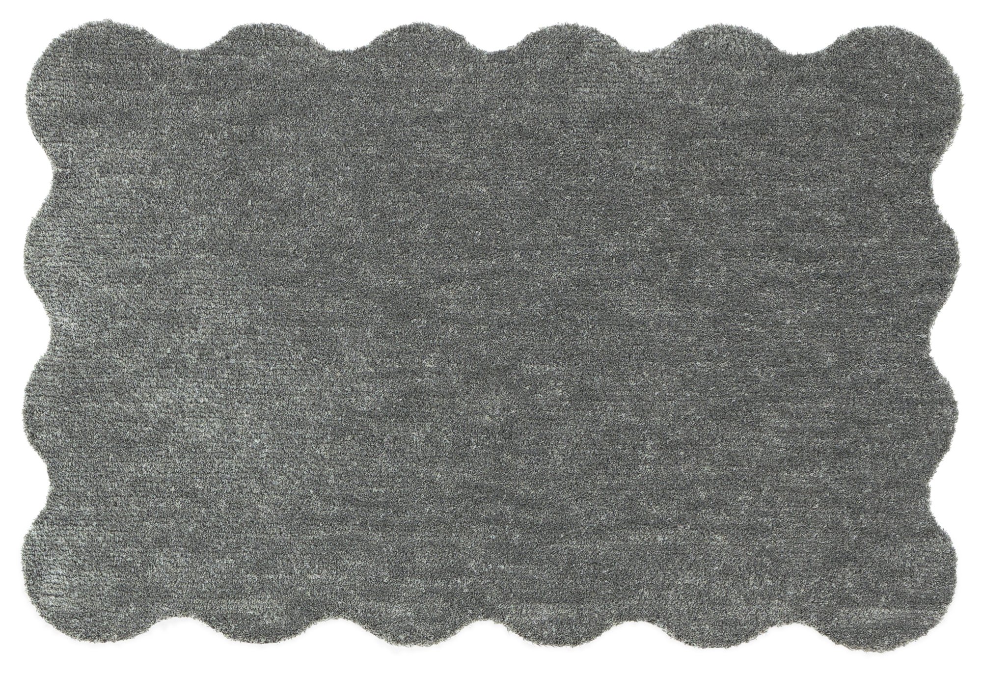 Hug Rug My Soft Scalloped Rug Ghost Grey | Aldiss of Norfolk