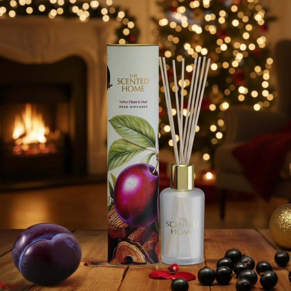 Scented Home Plum & Oud Reed Diffuser | Aldiss of Norfolk