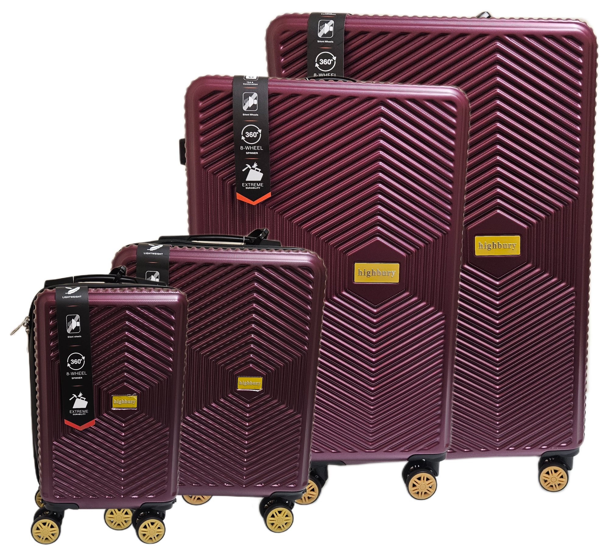 Highbury Yellowstone Hard Cases Burgundy | Aldiss of Norfolk