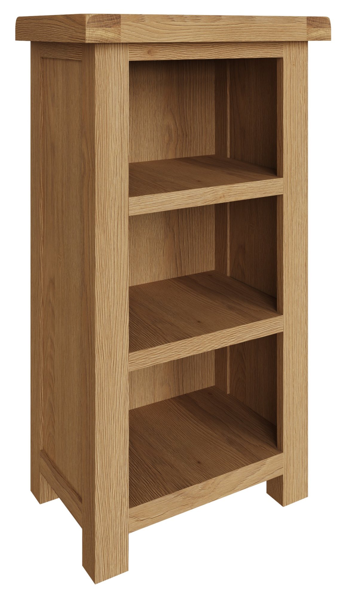 Norfolk Oak Narrow Bookcase | Aldiss Oak Furniture