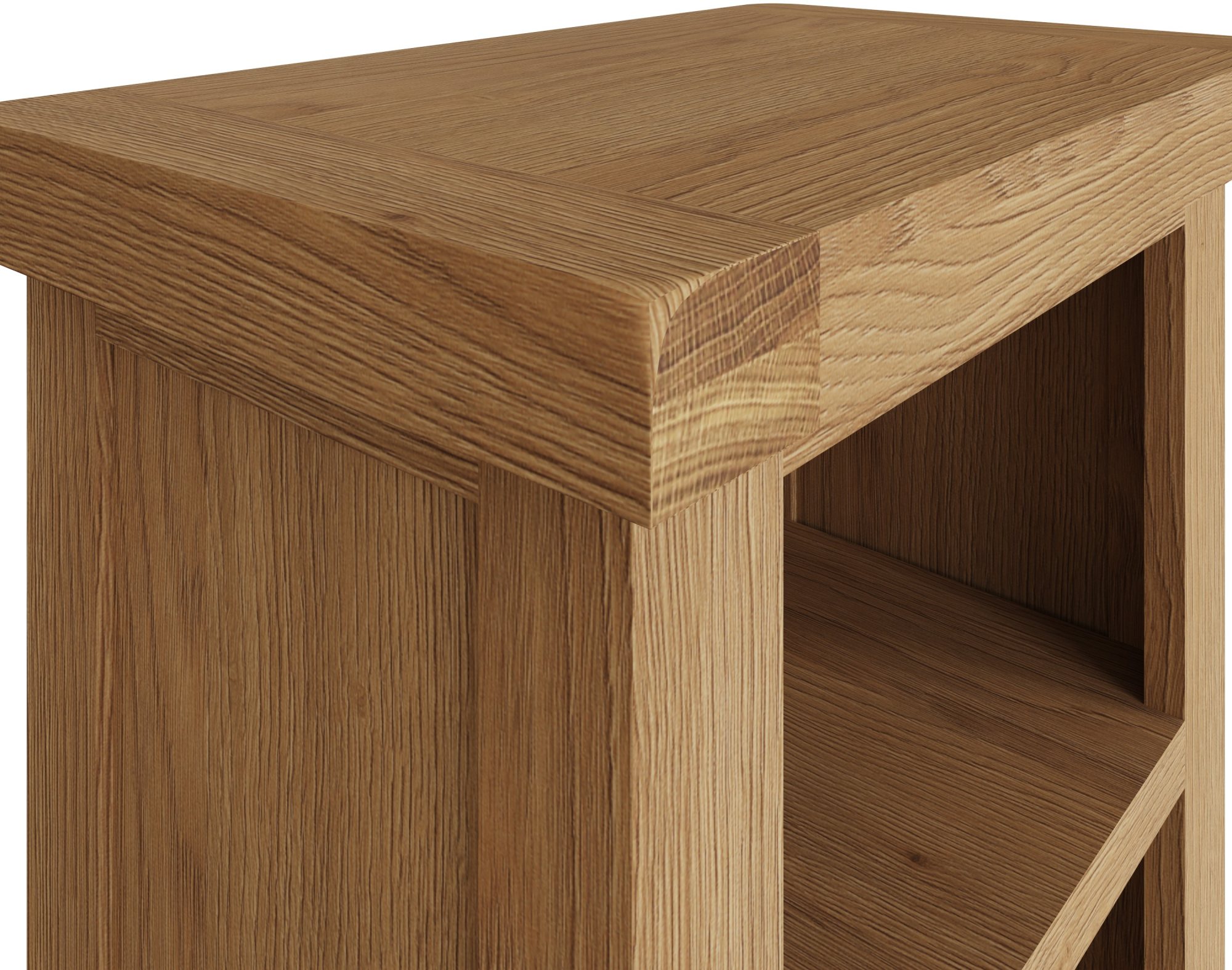 Norfolk Oak Narrow Bookcase | Aldiss Oak Furniture