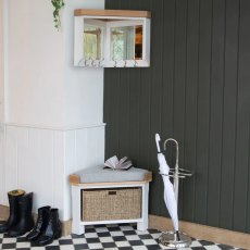 Holkham Oak Corner Hall Bench Top Aldiss of Norfolk