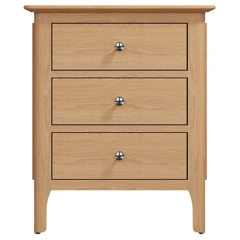 Coastal Extra Large Bedside Cabinet Aldiss Oak Furniture