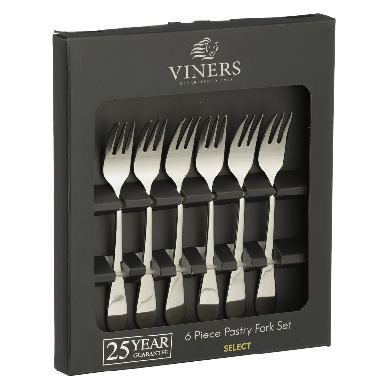 Viners Select 6 Piece Pastry Fork Set | Aldiss of Norfolk