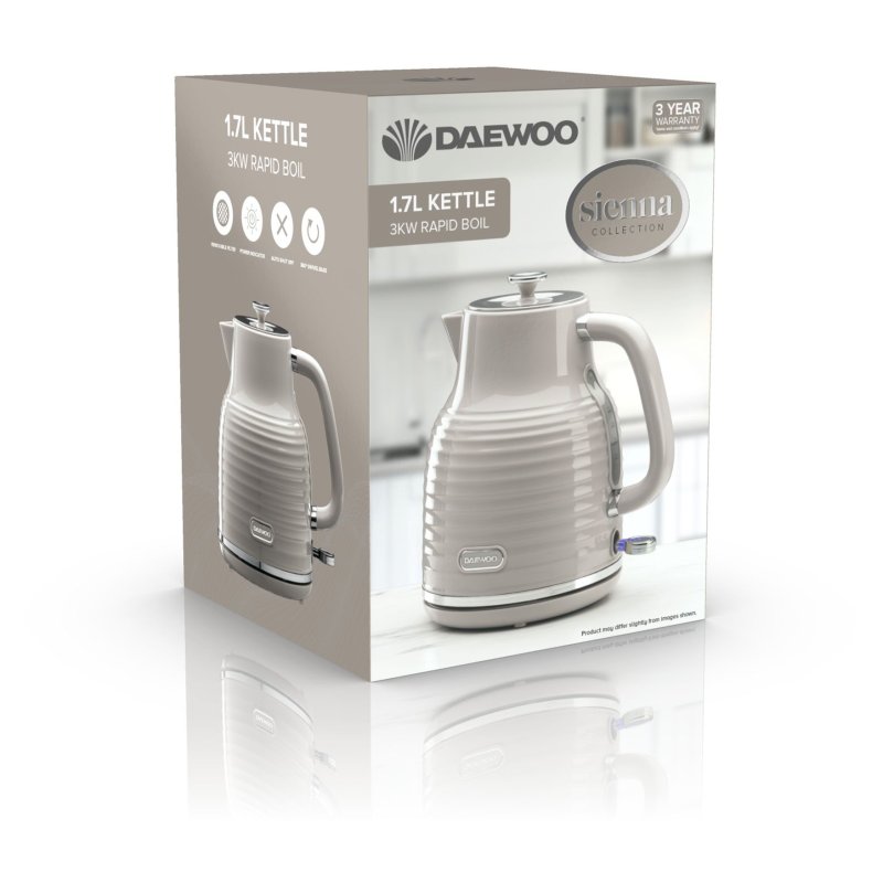 Daewoo Sienna 1.7L 3KW Jug Kettle Taupe | Aldiss of Norfolk