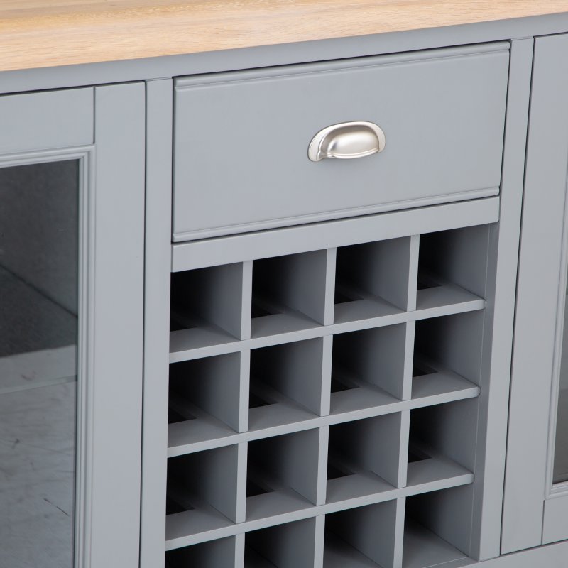Chatsworth Oak Grey 4 Door Grey Sideboard Aldiss of Norfolk