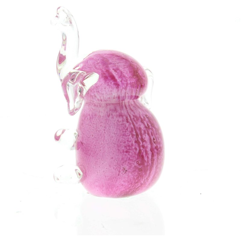Sophia | Objects D'Art Pink Elephant Glass Figurine | Aldiss