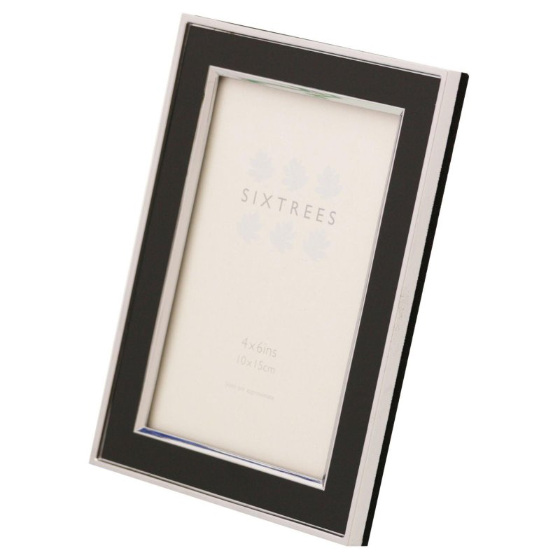 Sixtrees | Abbey Black Polished Silver Photo Frame | Aldiss