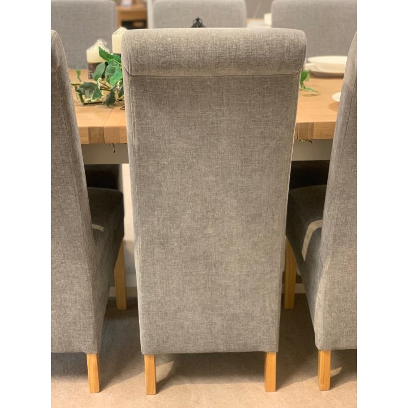 Grey Scroll Back Dining Chair | Aldiss of Norfolk