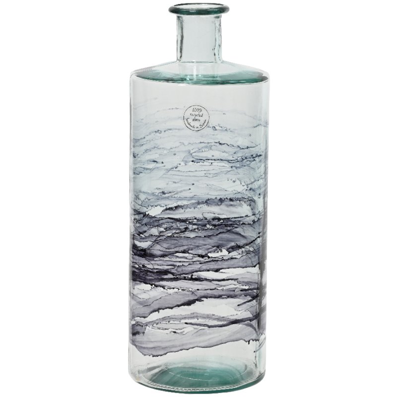 Kaemingk Recycled Multi Coloured Glass Vase Grey | Aldiss