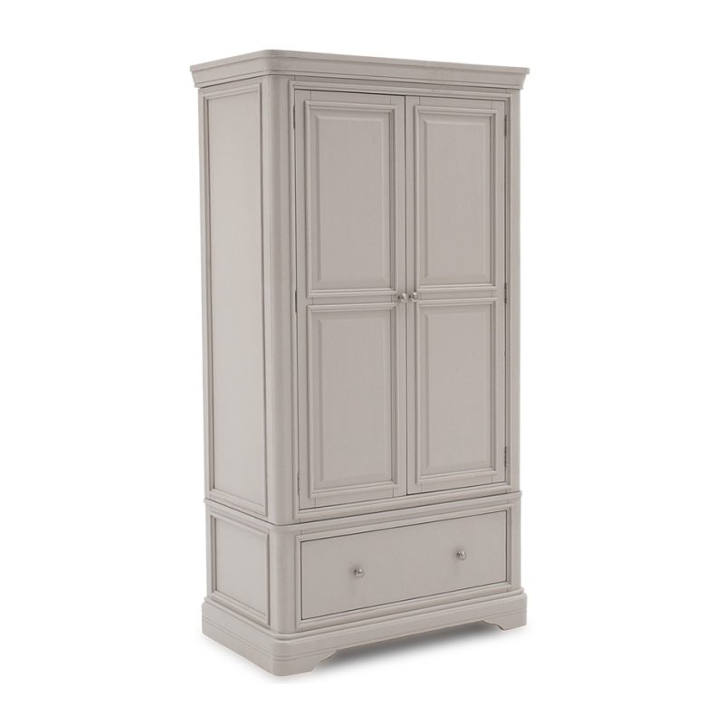 Mabel Taupe 2 Door 1 Drawer Wardrobe | Aldiss of Norfolk