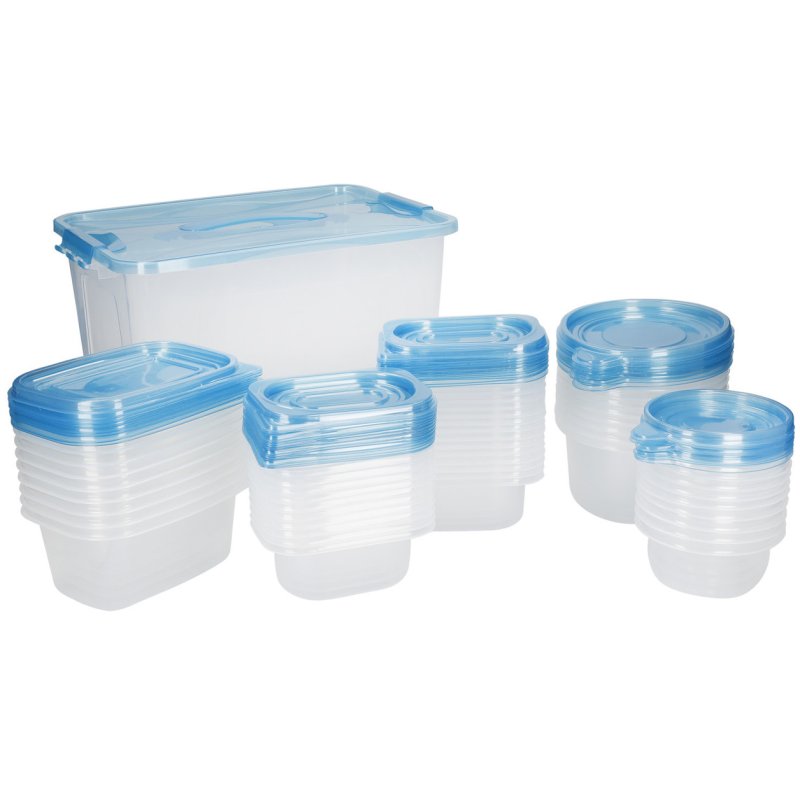 KitchenCraft 50Pc Plastic Meal Prep Container Set | Aldiss