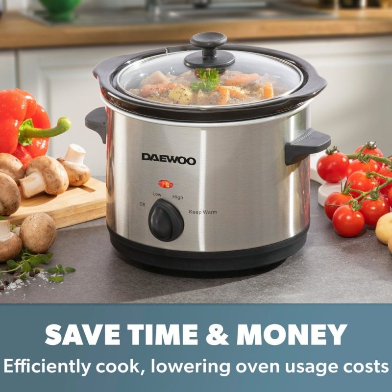 Daewoo 1.5L Slow Cooker | Aldiss of Norfolk