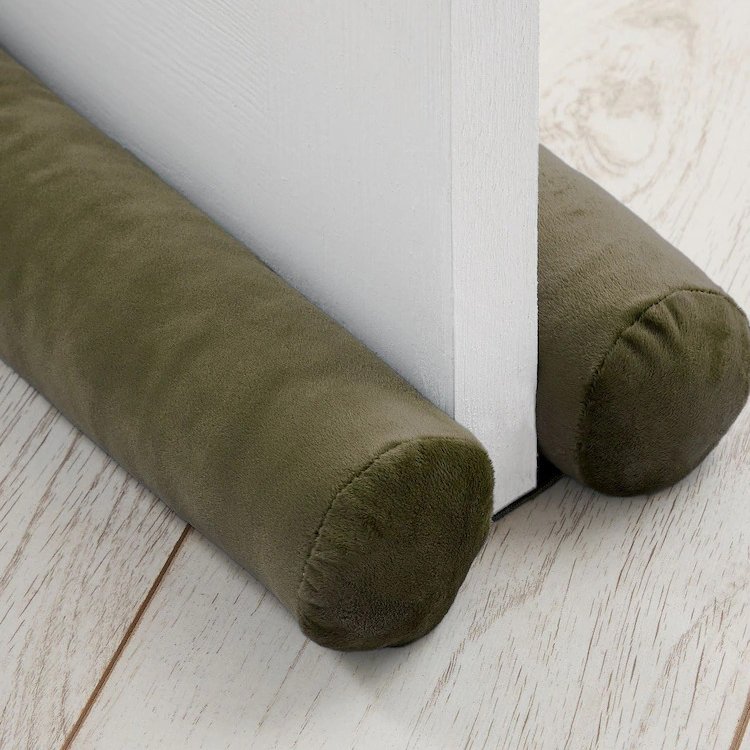 Olive Double Sided Draught Excluder | Aldiss of Norfolk