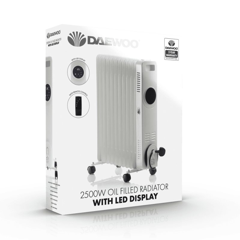 Daewoo 2500W Oil Filled Radiator | Aldiss of Norfolk