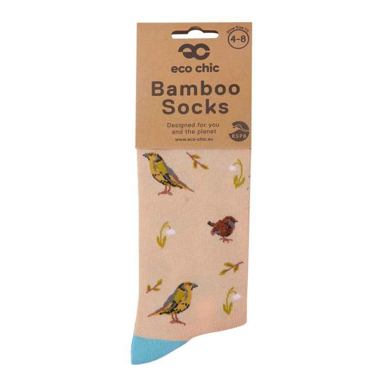 Eco Chic RSPB Greenfinch Bamboo Socks | Aldiss of Norfolk