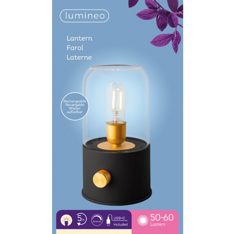 Kaemingk LED Rechargeable Indoor Camp Light Black | Aldiss