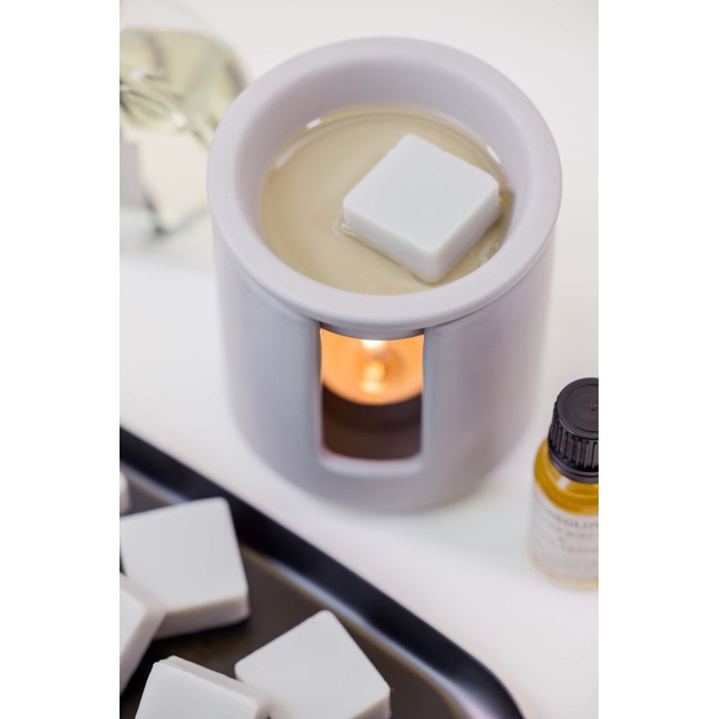 Stoneglow Ceramic Wax Melter Grey | Aldiss of Norfolk