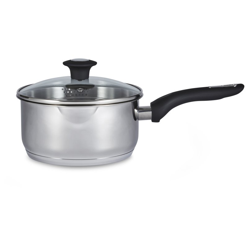 Simply Home 18 CM Stainless Steel Draining Lid Saucepan - Aldiss