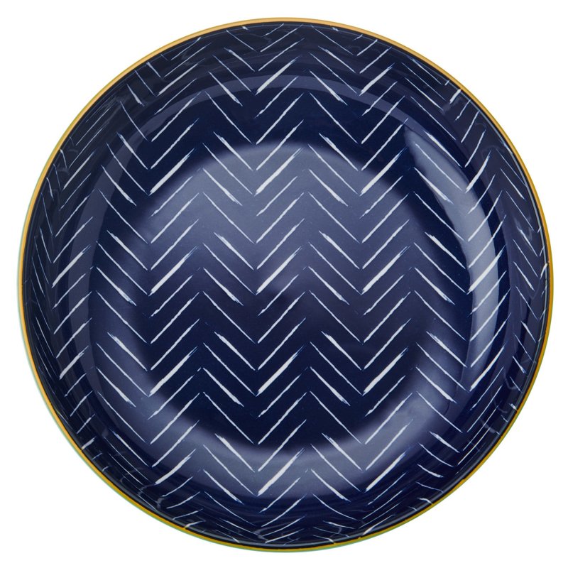 Mikasa Indigo Chevron Pasta Bowl | Aldiss of Norfolk