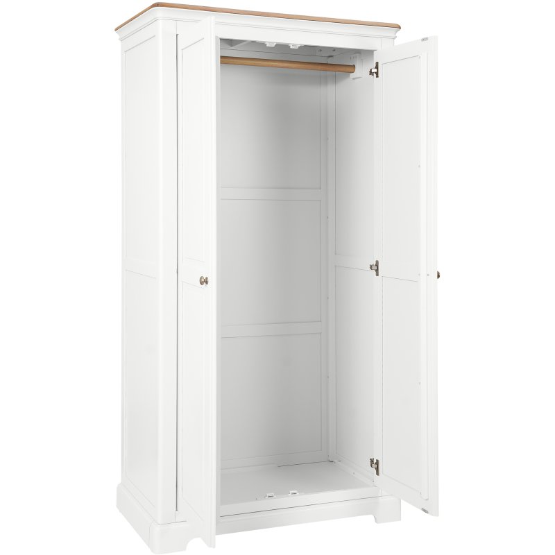 Broadway Double Wardrobe in White | Aldiss of Norfolk